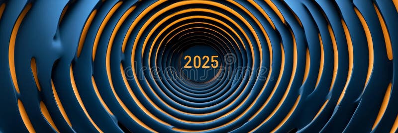 2025 Abstract Tunnel of Time and Progress New Year Future Progress ...