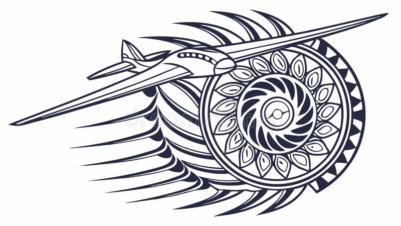 Abstract Turbine or Engine Fan Spiral, Engineering Motion, Vector ...