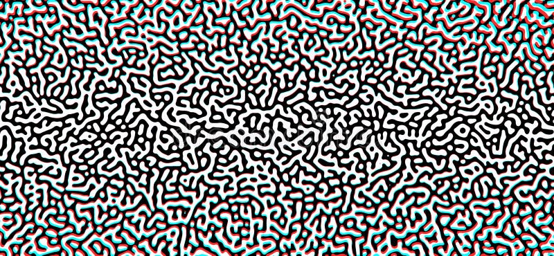 Abstract Turing Ornament Halftone Reaction Diffusion Psychedelic Background With Chromatic