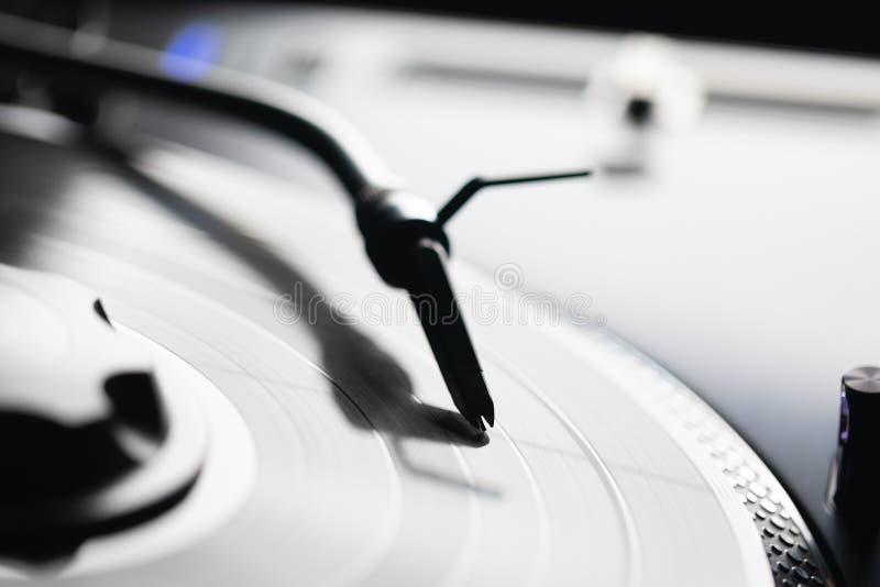 Abstract Turntable with Vinyl Record Stock Image - Image of headshell ...
