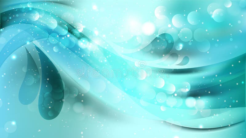 Abstract Turquoise Bokeh Background Image Stock Vector - Illustration ...