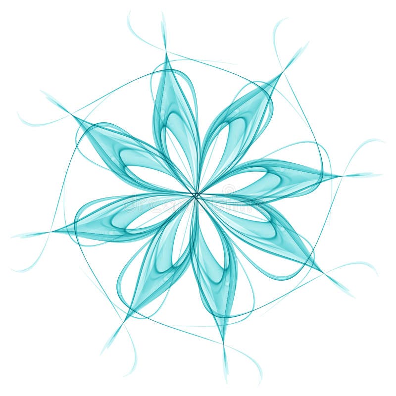 Abstract Turquoise Flower in the Form of a Logo Stock Vector ...
