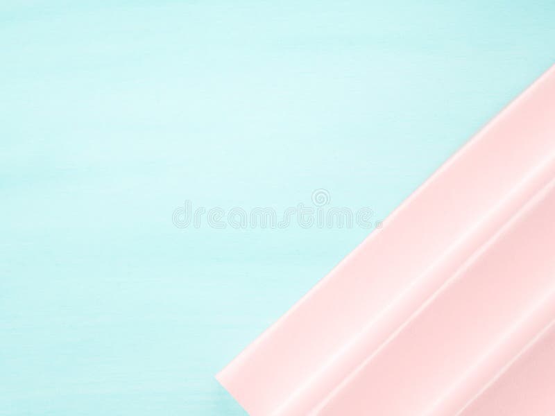Abstract Turquoise Pastel Color Template Background with Pink Paper ...