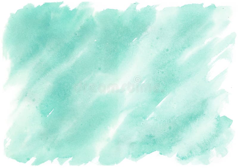 Abstract Turquoise Watercolor Backround, Painting Stock Illustration ...