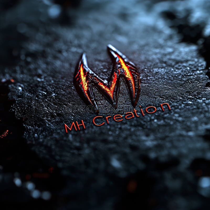 Abstract TV Channel Logo Design for MH Creation Generative AI Stock ...