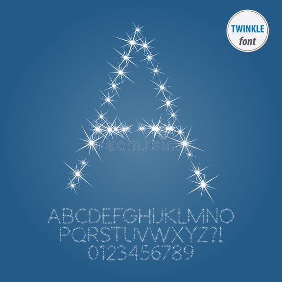 Abstract Twinkle Alphabet and Digit Vector Stock Vector - Illustration ...