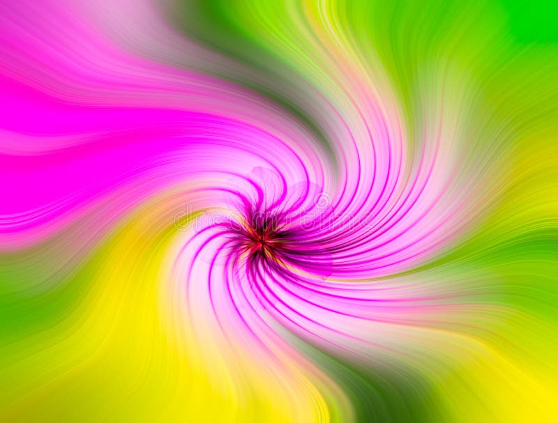 Abstract Twirl Effect Background with Flower Stock Illustration ...