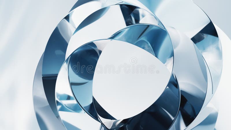 Abstract Twist Curve Geometry, 3d Rendering Stock Footage - Video of ...