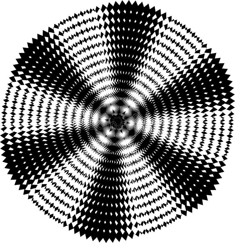 Abstract Twisted Black and White Background. Optical Illusion of ...