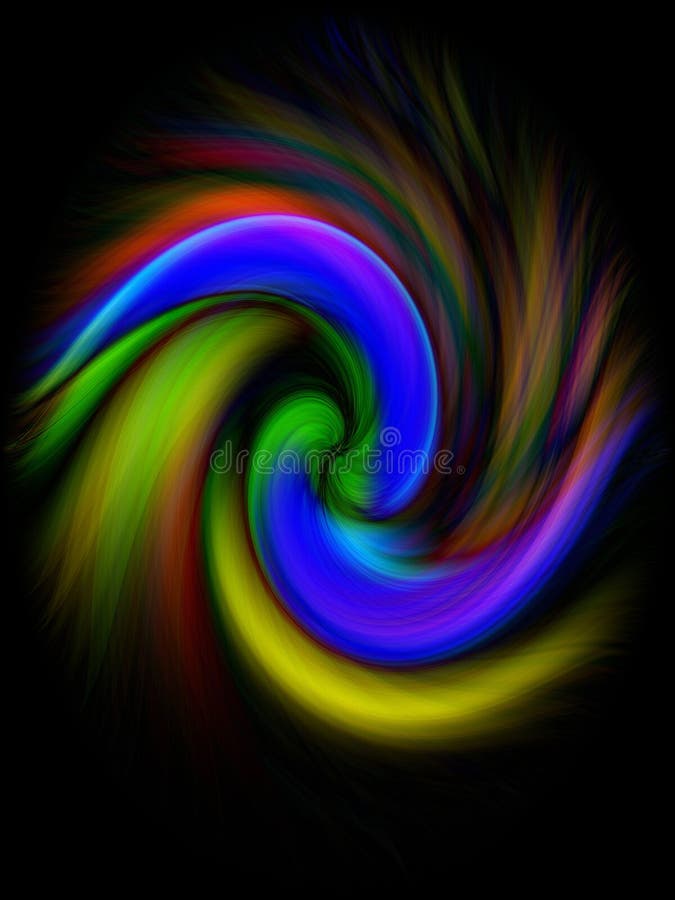 Abstract Twisted Light Fibers Effect Background Stock Illustration ...