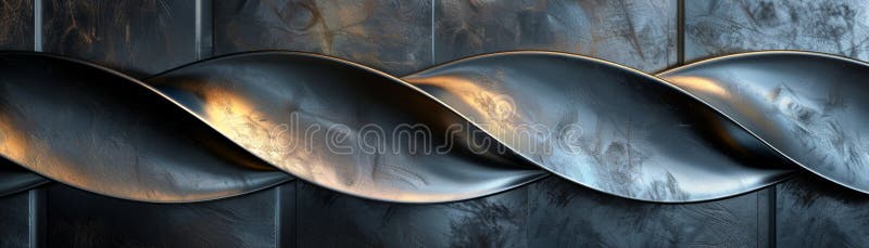 Abstract Twisted Metal Texture with Metallic Sheen Stock Illustration ...