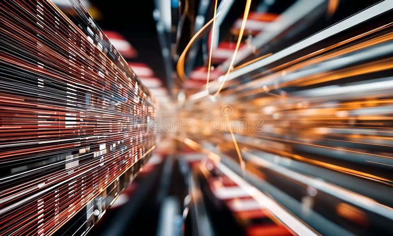 Abstract Twisting Glossy Lines Running, Abstract Background Technology ...