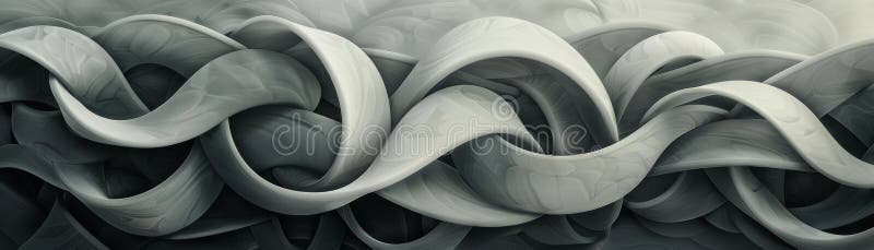Abstract Twisting Grey Wave Pattern Stock Illustration - Illustration ...