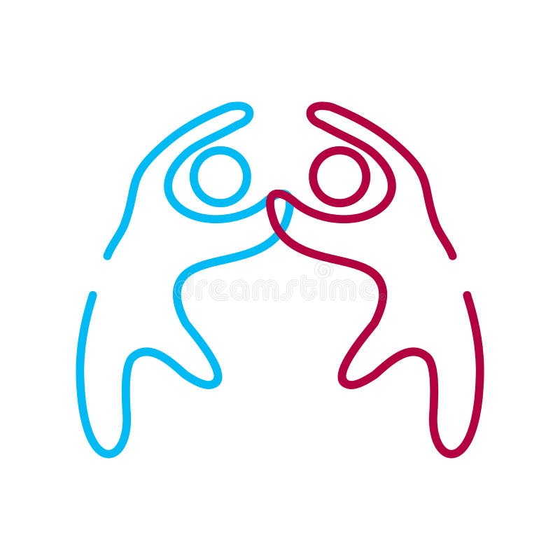 Abstract 2 Two People Logo Template Vector Design Stock Vector ...