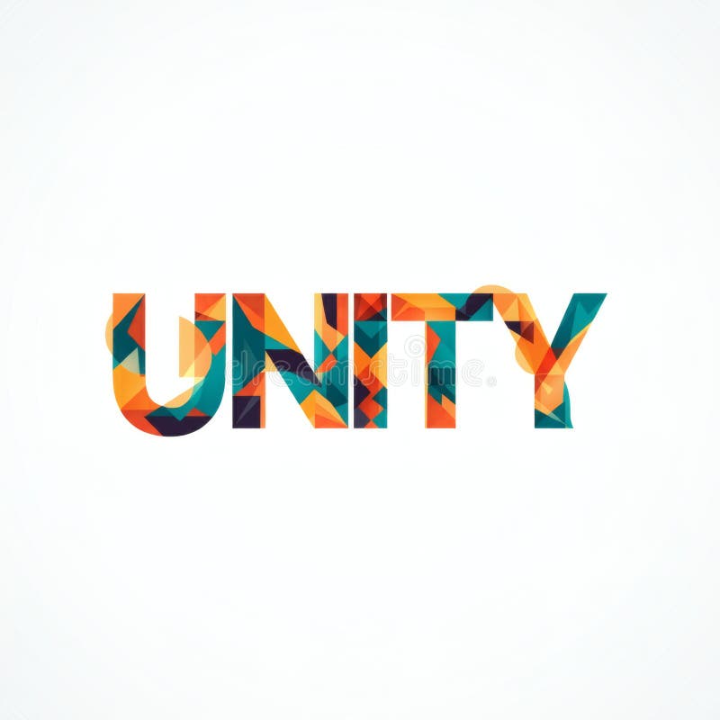 Abstract Typography Artwork of the Word Unity Featuring Vibrant ...