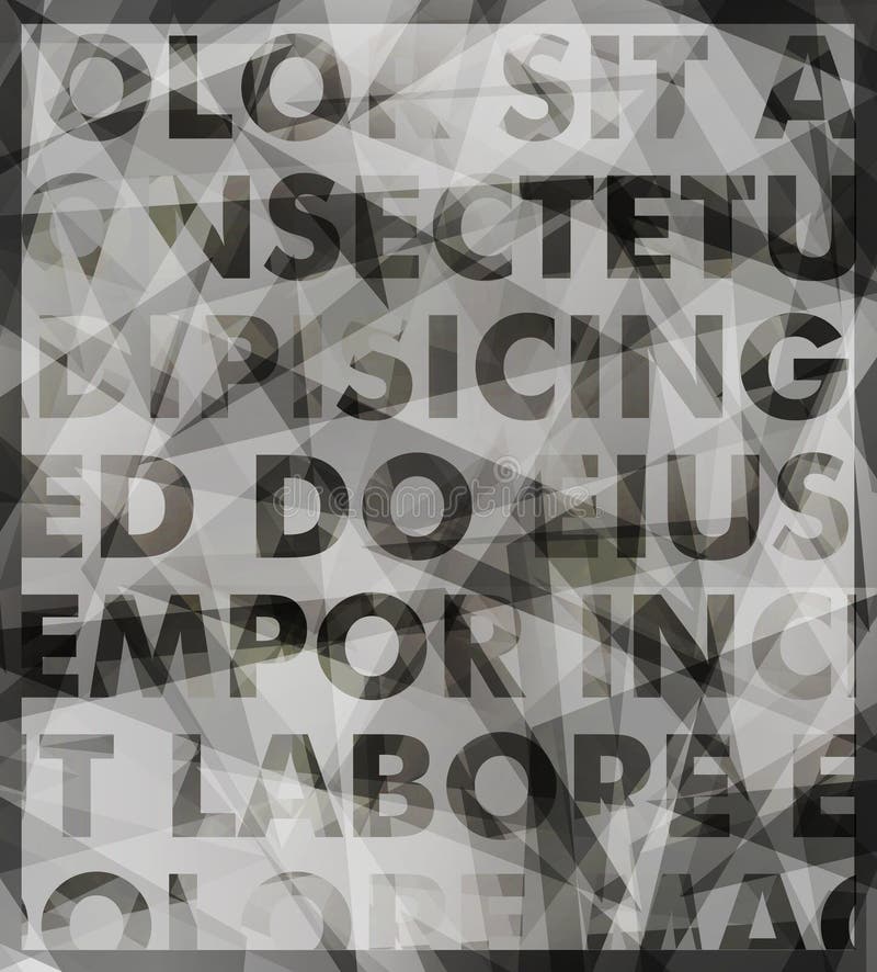 Abstract typography stock illustration. Illustration of element - 36017787