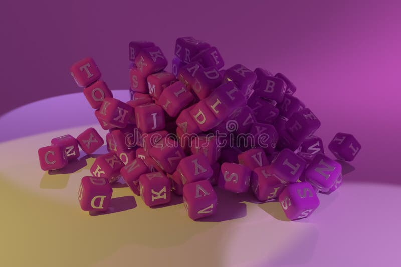Abstract CGI Typography, Alphabet, Letter of ABC. Wallpaper for Stock ...