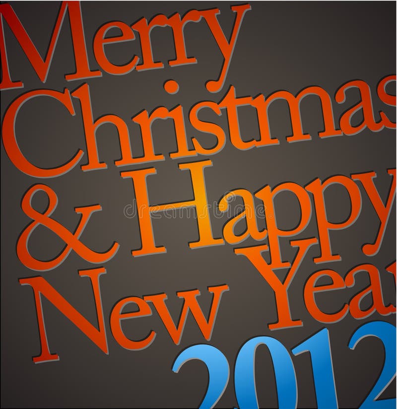 Abstract Typography Christmas Card Stock Illustration - Illustration of ...