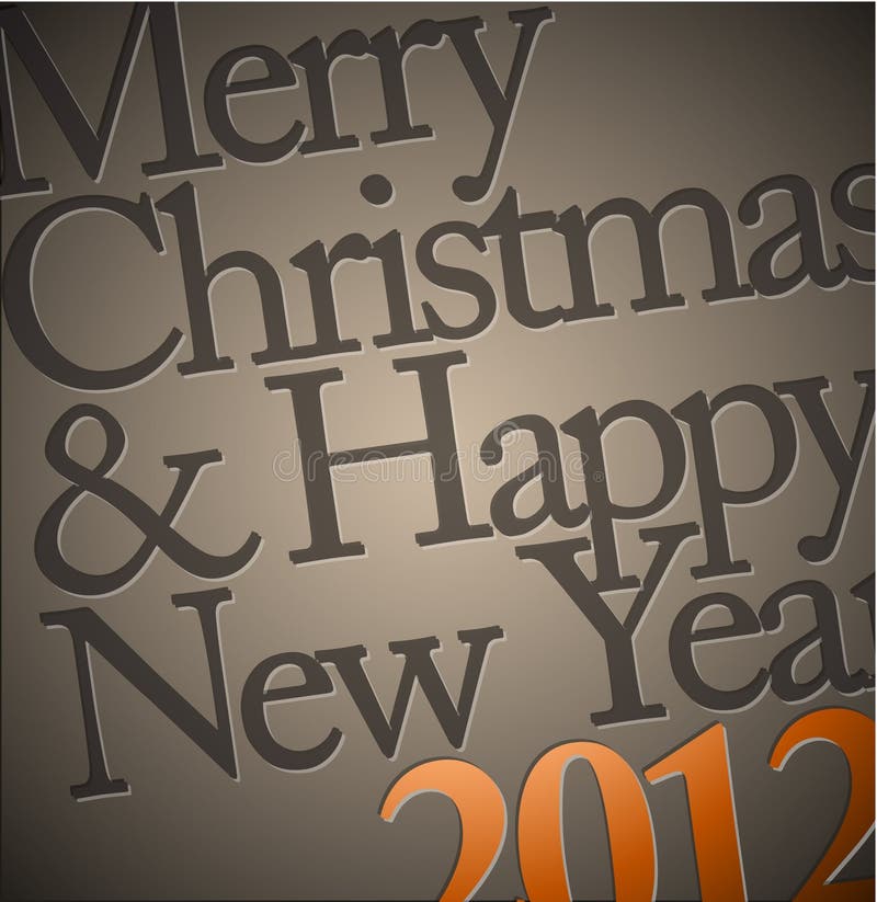 Abstract Typography Christmas Card Stock Vector - Illustration of ...