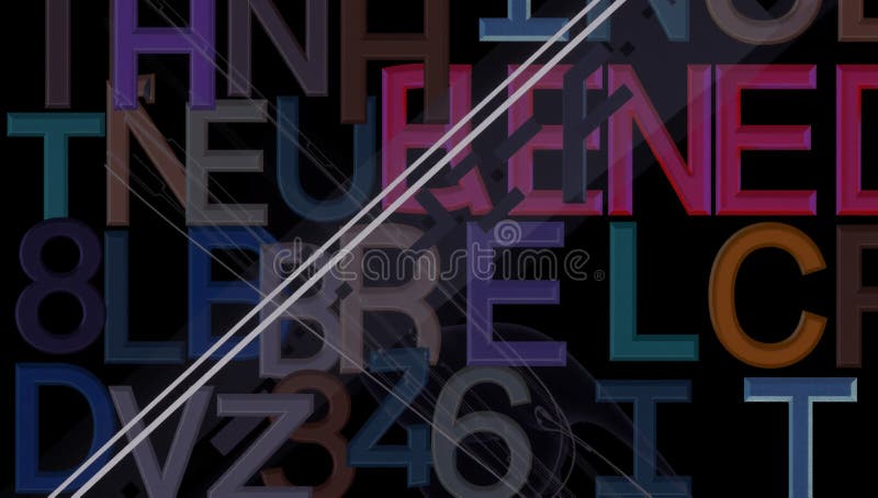 Abstract Typography with Overlapping Elements Stock Photo - Image of ...