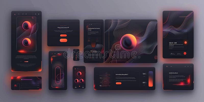 Abstract Ui and Ux Design or User Interface and User Experience Design ...