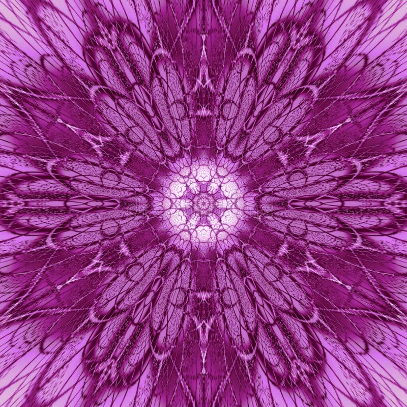 Violet Mandala Shapes, Abstract Background Stock Illustration ...