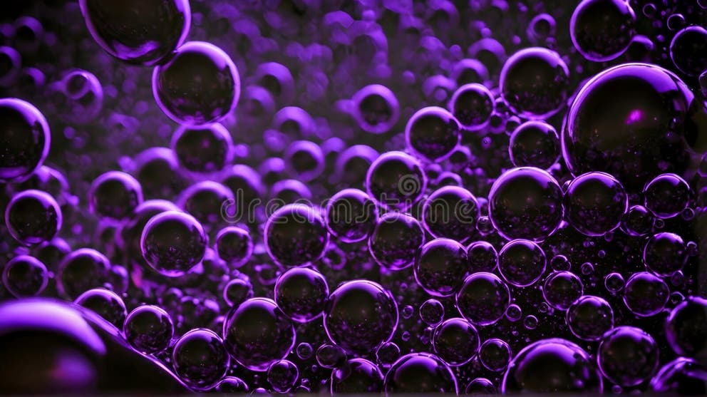 Abstract Ultraviolet Liquid Bubbles Motion Stock Illustration ...