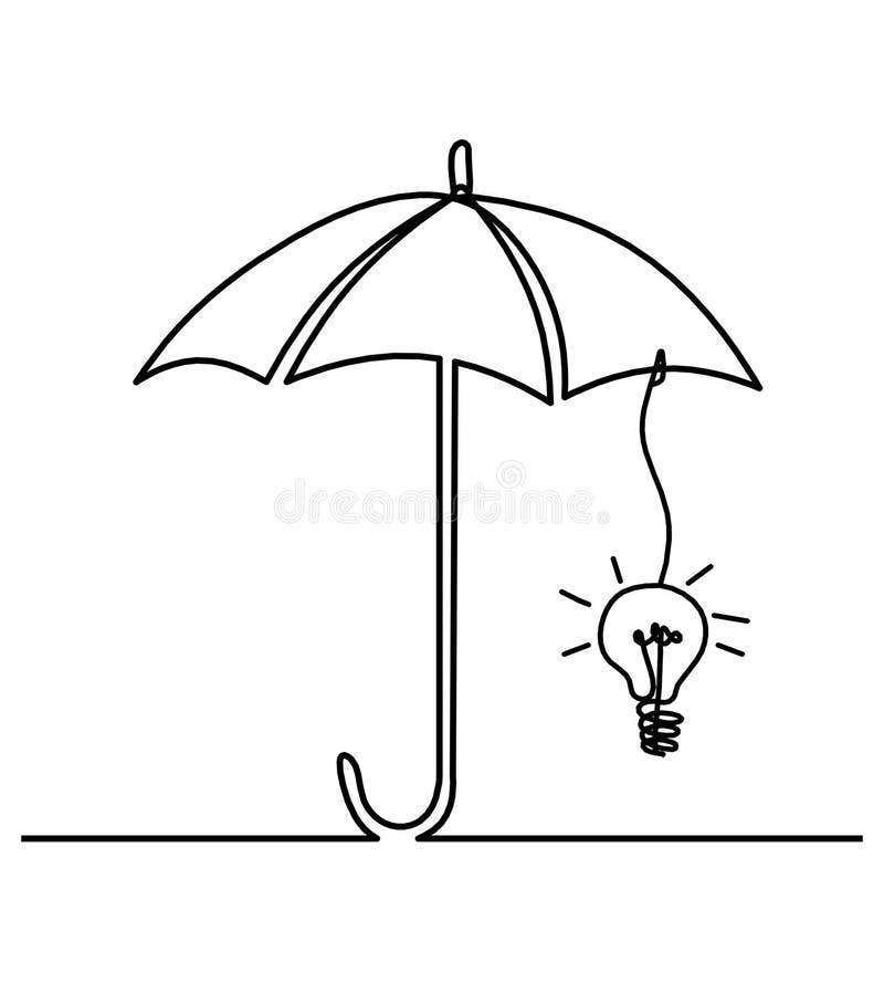 Continuous Line Drawing Rain Umbrella Stock Illustrations – 121 ...