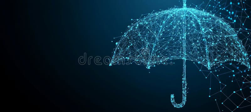 Abstract Umbrella Protection Concept, Futuristic Technology Shield ...