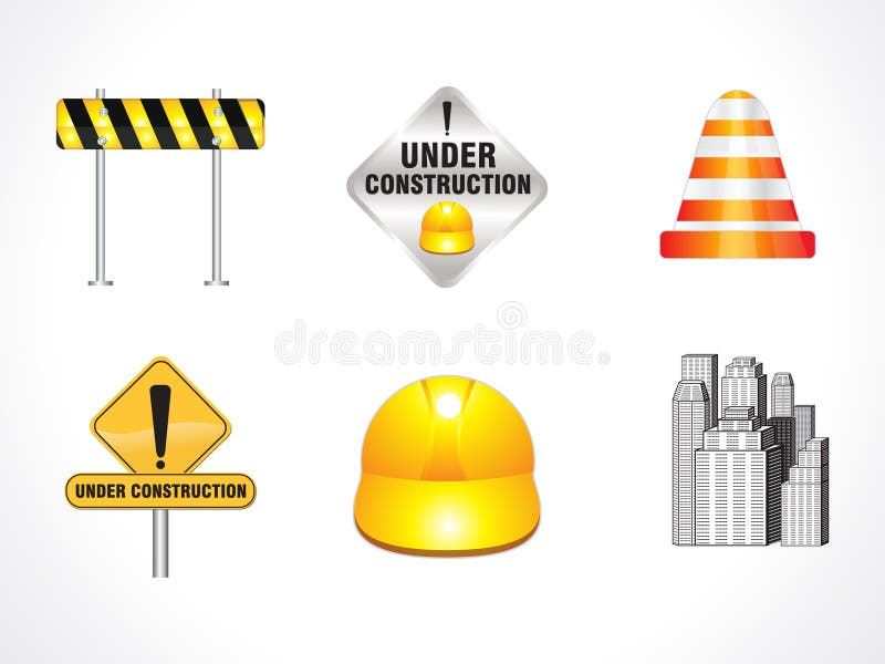 Under construction sign stock vector. Illustration of isolated - 36374812