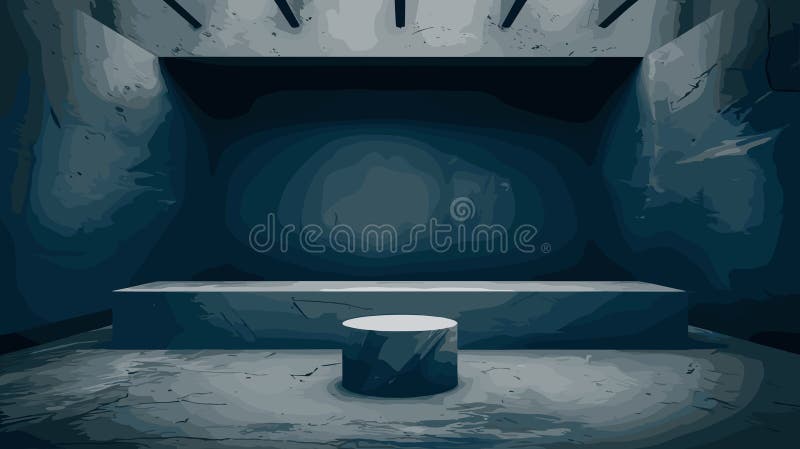 Abstract Underground Space with Dim Lighting and Minimalist Design ...