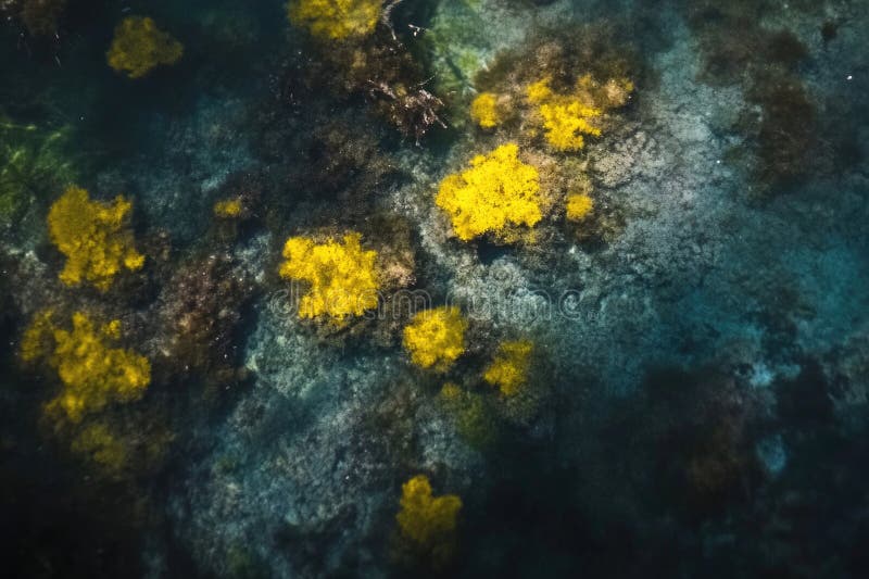 Abstract Underwater Algae Pattern in Vibrant Ocean Colors Stock Image ...