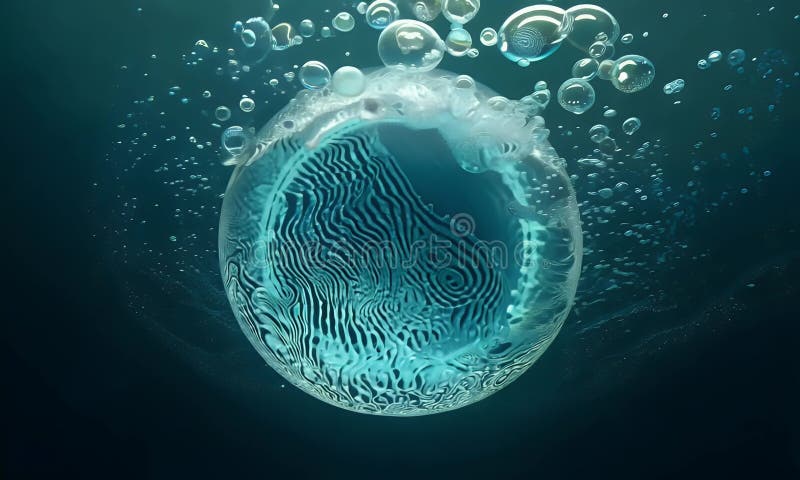 Abstract Underwater Bubble with Rippling Patterns Stock Footage - Video ...