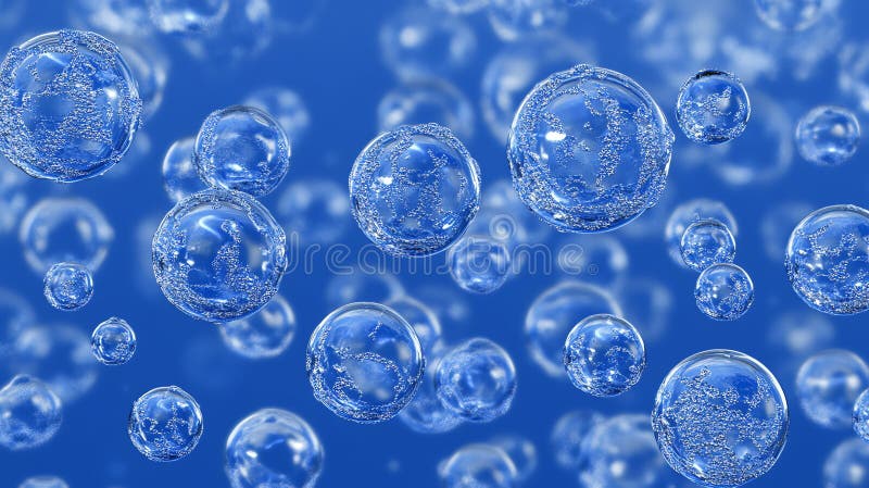 Abstract Underwater Bubbles a Vibrant Blue Background of Light and ...