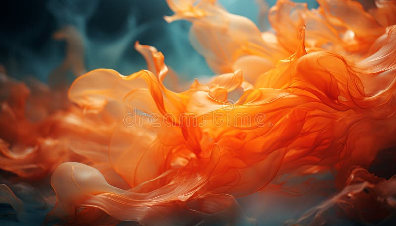 Abstract Underwater Motion in Vibrant Colors, Flowing in Smooth Waves ...