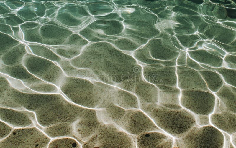 Abstract Underwater Scene with Sunlight and Textured Seabed Stock ...