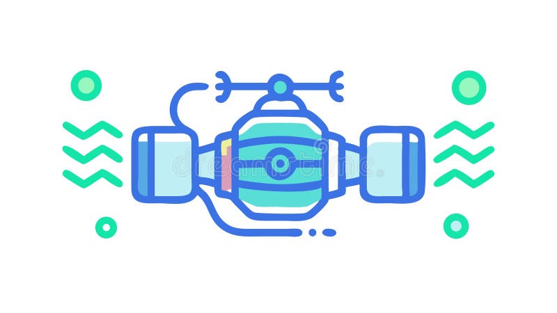 Abstract Underwater Turbine Engine Vector Icon, Vector Design ...