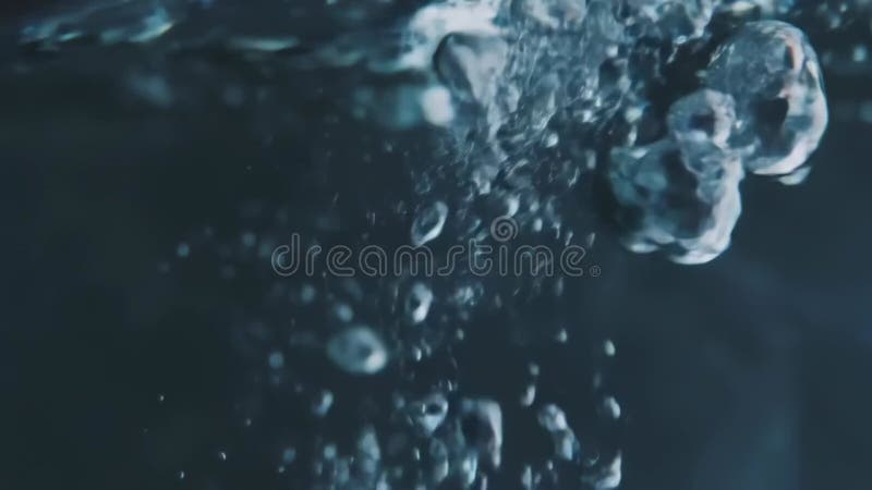 Abstract Underwater View of Bubbling Water with Soft Light Reflections ...