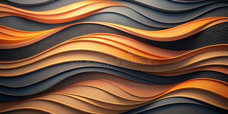 Abstract Undulating Layers in Warm and Cool Tones Creating a Dynamic ...