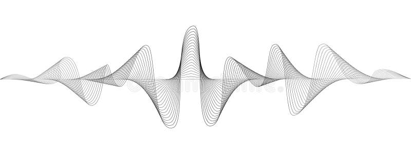 Abstract Undulating Lines of Sound Wave . Dynamic Pulsating Wave Music ...