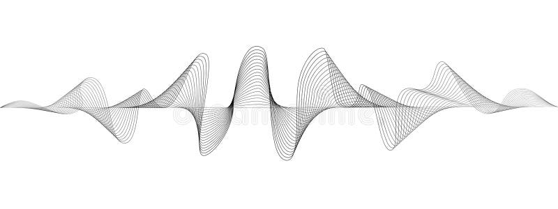 Abstract Undulating Lines of Sound Wave . Dynamic Pulsating Wave. Music ...