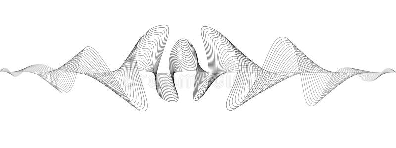 Abstract Undulating Lines of Sound Wave . Dynamic Pulsating Wave. Music ...