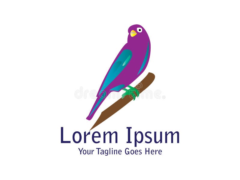 Abstract and Unique Bird Vector Design Template. an Exotic Bird on ...
