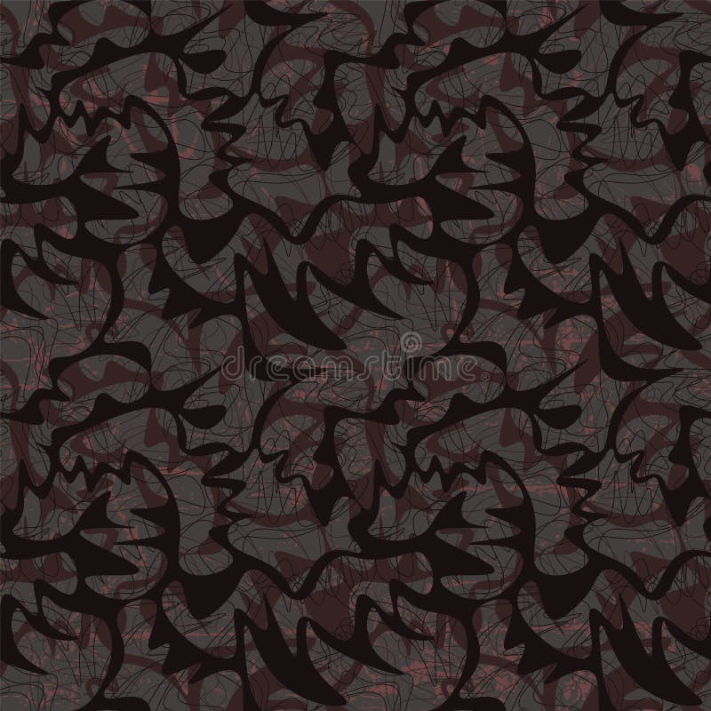 Abstract Unique Seamless Pattern with Colorful Wave Shapes Stock Vector ...