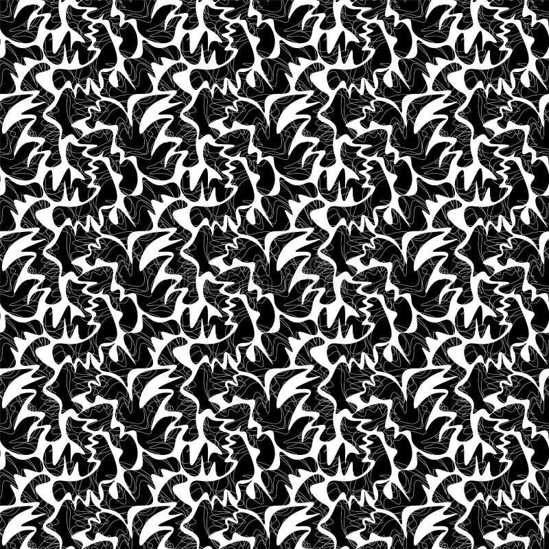 Abstract Unique Seamless Pattern with Colorful Wave Shapes Stock Vector ...