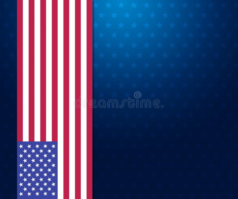Abstract United States Banner Post Design with Empty Copy Space and ...