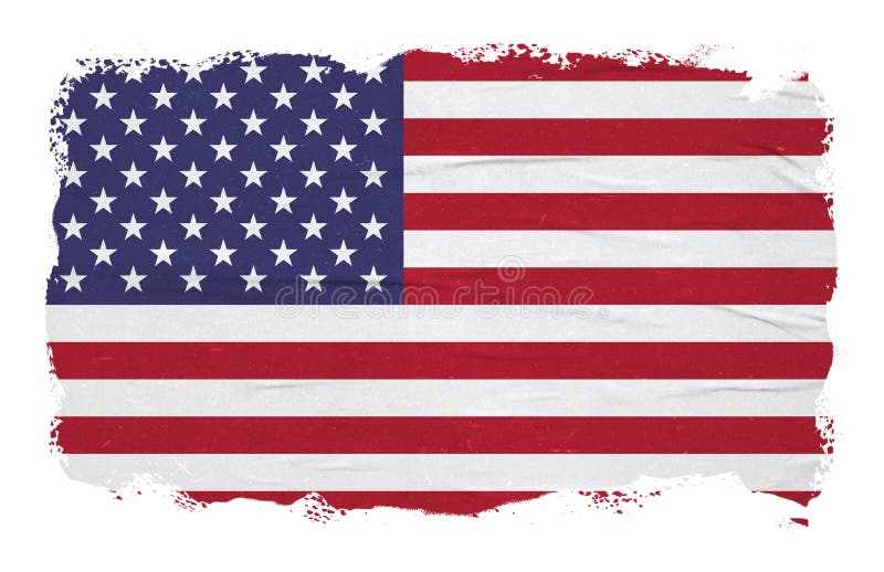 Abstract United States Flag with Ink Brush Stroke Effect Stock ...