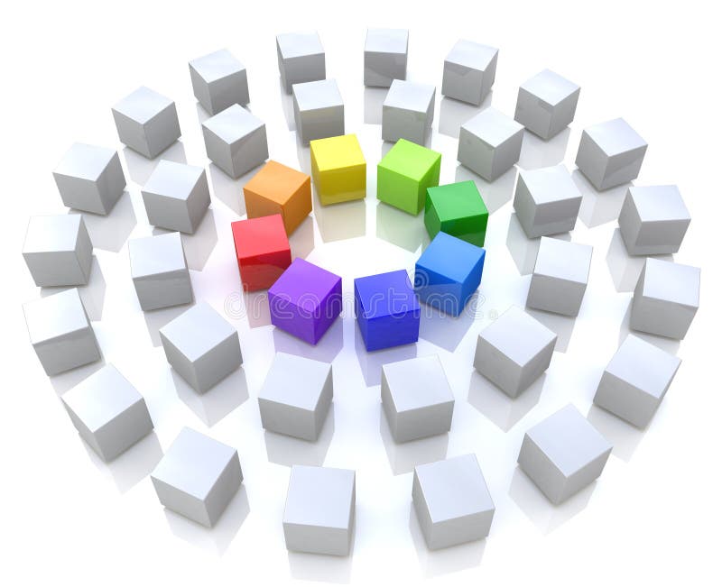 Abstract unity stock illustration. Illustration of meet - 35998368