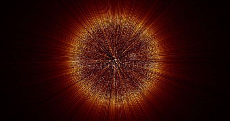 Abstract Unusual Beautiful Bright Glowing Explosion of a Star of a Ball ...