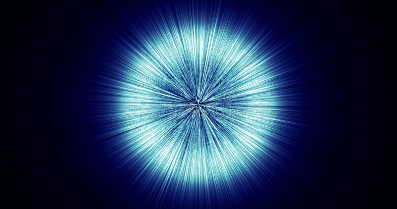 Abstract Unusual Beautiful Bright Glowing Explosion of a Star of a Blue ...